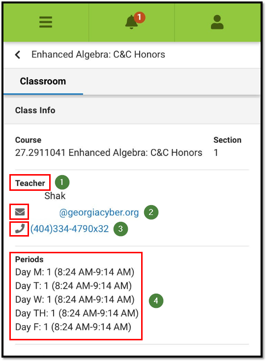Using the Schedule in the Infinite Campus App for Parents – GCA Student ...