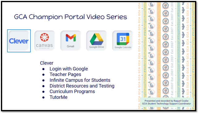 Access to Clever on the Champion Portal – GCA Student & Family Help Center