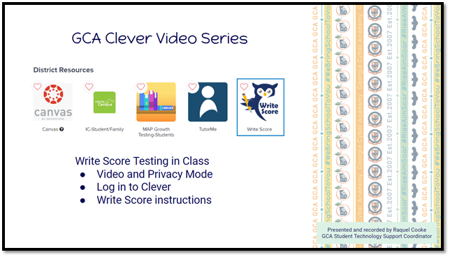 Write Score Testing in Class – GCA Student & Family Help Center
