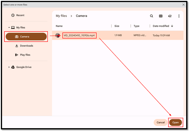 Submit a Chromebook Webcam Video in Canvas – GCA Student & Family Help ...