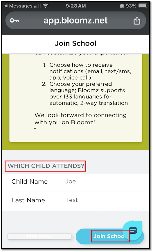 Get Started with Bloomz – GCA Student & Family Help Center