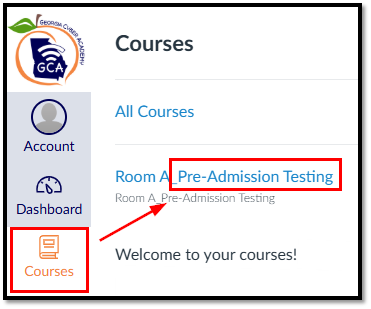 Pruebas de Preadmisión en Canvas – GCA Student & Family Help Center