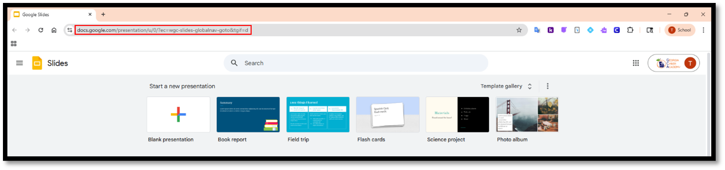 Using Templates for Google Slides – GCA Student & Family Help Center