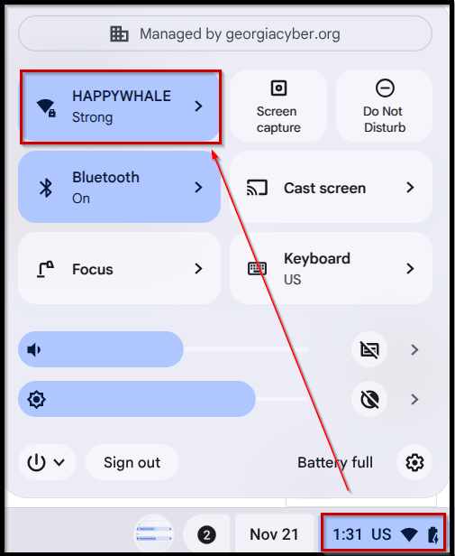 Forget a Network on the Chromebook – GCA Student & Family Help Center