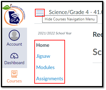 Showing Your Navigation Links in Canvas Courses – GCA Student & Family ...